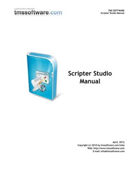 Scripter Studio Manual TMS Software