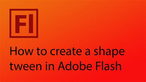 How To Create A Shape Tween In Adobe Flash CS YouTube