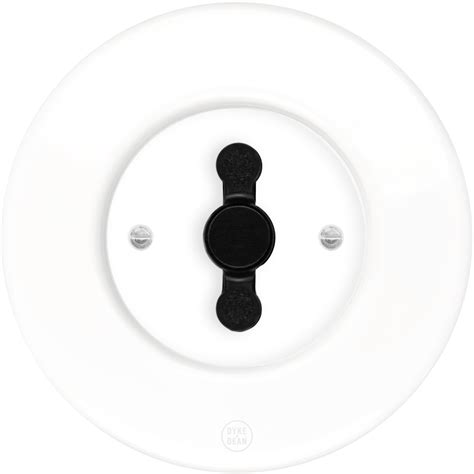 Classic Porcelain Round Rotary White Switch Dyke And Dean