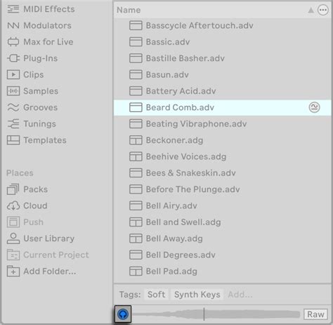 Working With The Browser — Ableton Reference Manual Version 12 Ableton