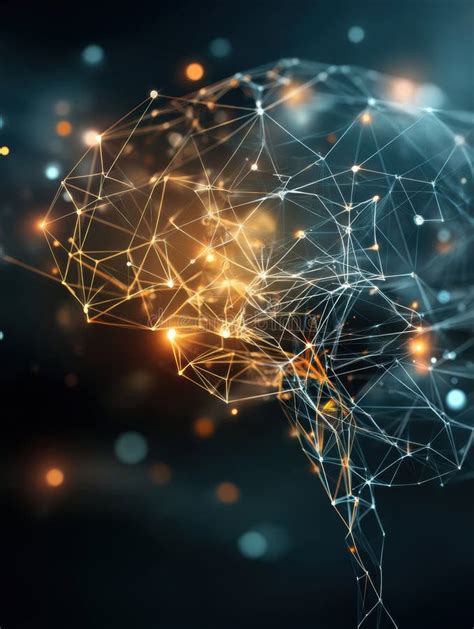 Glowing Ai Brain Composed Of Data Points And Neural Connections