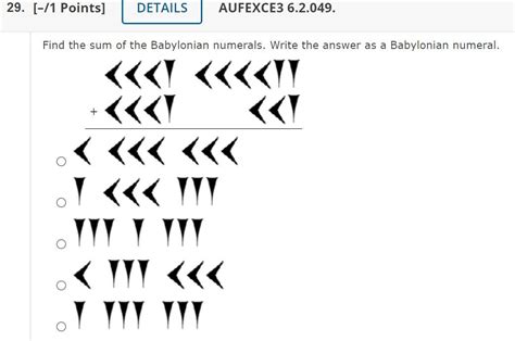 Solved Write The Hindu Arabic Numeral As A Babylonian Chegg