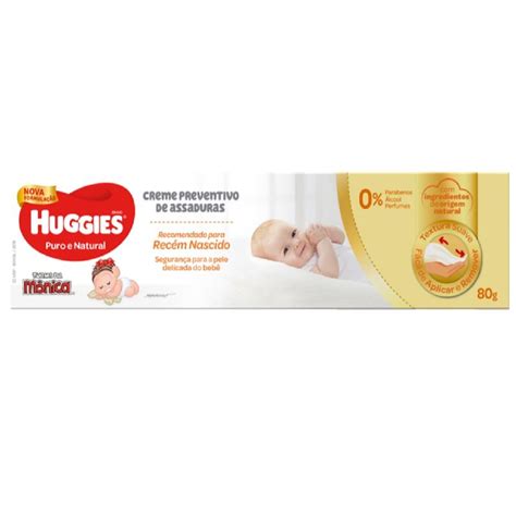 Creme Para Assaduras Huggies Puro E Natural 80g Pague Menos