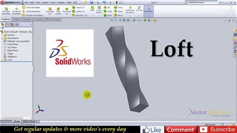 SolidWorks Spiral Loft YouTube