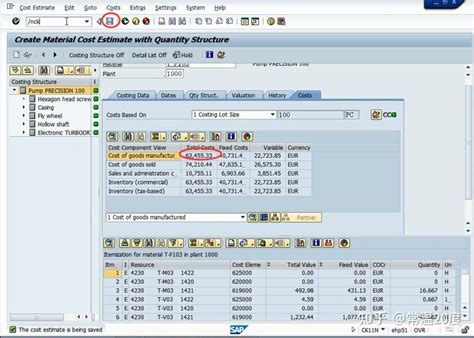Sap 基础篇 33 标准成本估算 知乎