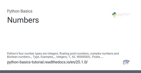 Numbers Python Basics 2510
