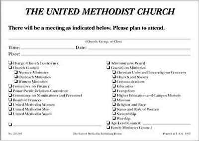 Notice Of Meeting Cards Pkg Of 100