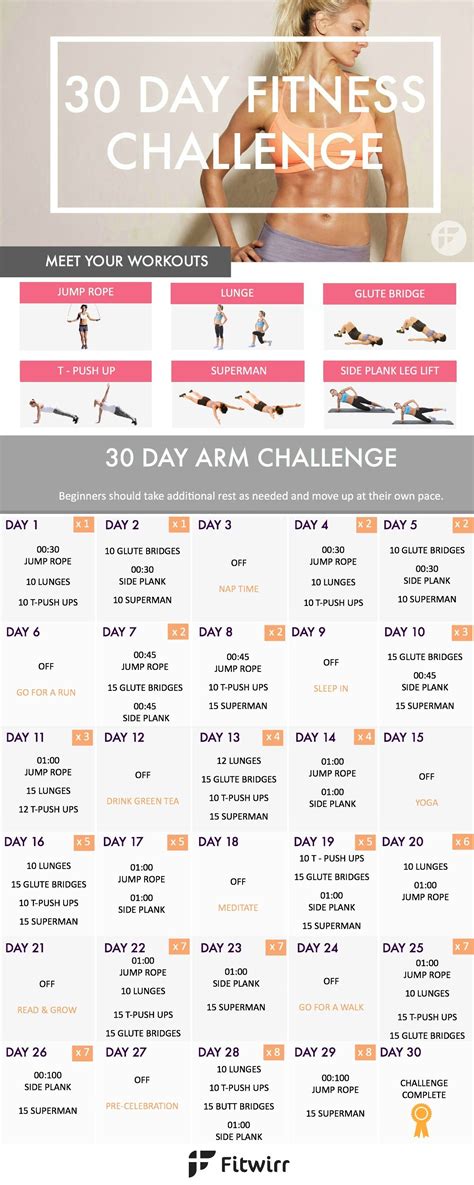 30 Day Fitness Challenge For Beginners Get Fitter Stronger In 4 Weeks Workout Challenge 30