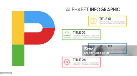 인포그래픽을 위한 문자 P 벡터 알파벳 및 기타 요소 개념에 대한 스톡 벡터 아트 및 기타 이미지 개념 계획 그래프 Istock
