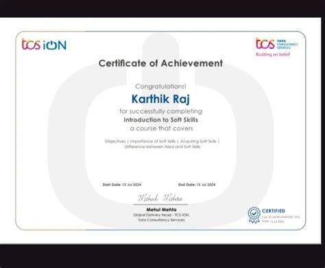 Karthik Raj K On Linkedin Proud To Have Completed The Introduction To Soft Skills Program From