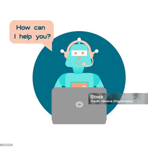 채팅 봇은 도움말에 대해 말한다 벡터 현대 평면 만화 캐릭터 일러스트 레이션입니다 흰색 배경에 격리 음성 지원 서비스 채팅 봇 가상 온라인 도움말 고객 지원 말하기에 대한