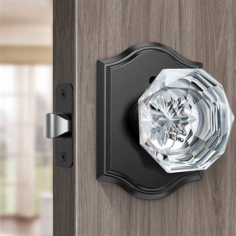 Calzibeno Crystal Door Knobs With Lock Glass Door Knobs Interior For