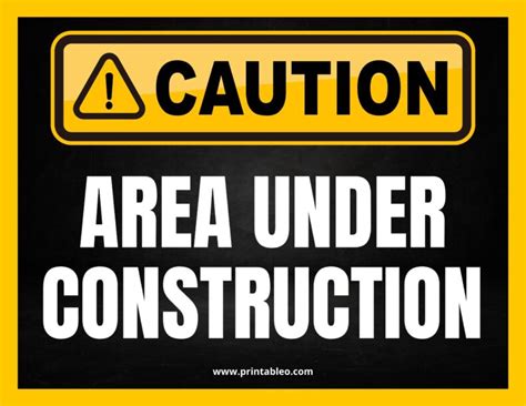 20 Under Construction Sign Printableocom