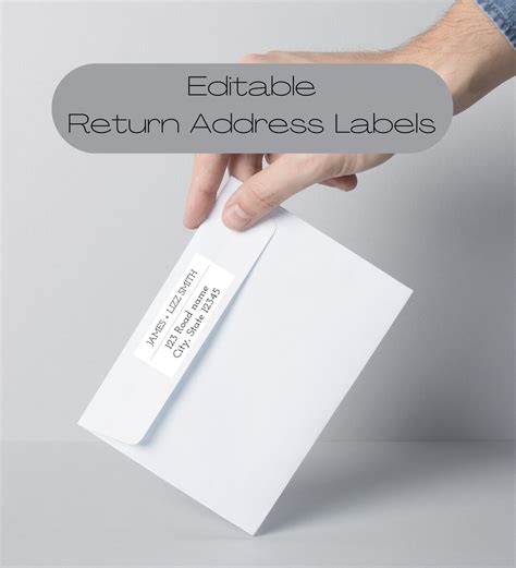 Return Address Labels Template SIMPLE Return Address Labels Etsy