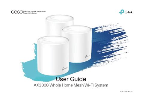 Tp Link X60 Ax3000 Whole Home Mesh Wi Fi System User Guide