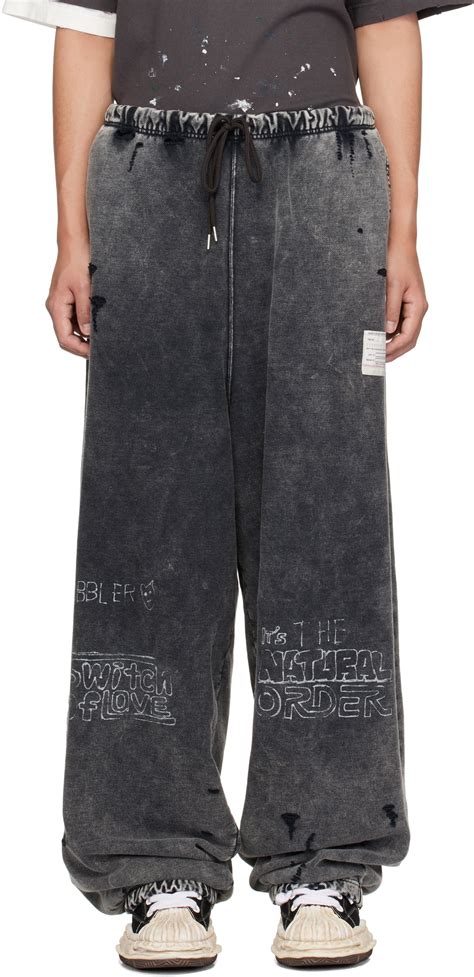 Maison Mihara Yasuhiro Gray Distressed Sweatpants Maison Mihara Yasuhiro