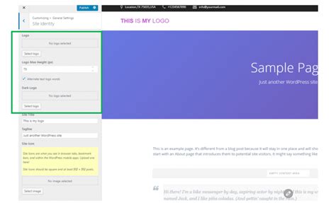 Insert Image Logo To Define Site Identity Highlight Knowledge Base