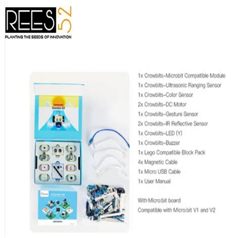 Crowbits Inventor Kit For Micro Bit Starter Programming Kit Robot Toy For Learning Code At Rs
