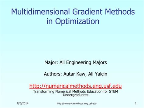 Ppt Multidimensional Gradient Methods In Optimization Powerpoint Presentation Id 2910757