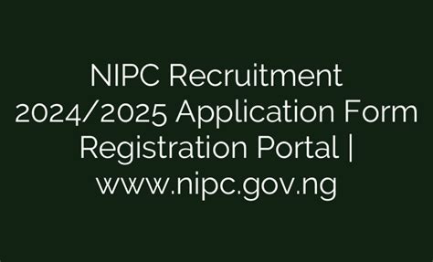 Nipc Recruitment 2024 2025 Application Form Registration Portal