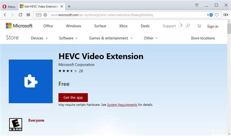 Кодек hevc для windows