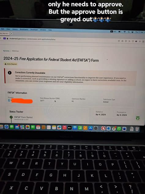 Still On Wait For Correction Mode R Fafsa