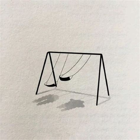 Small Drawings With Deep Meaning Swinging Animation Reference Minimal Book Drawing Swing