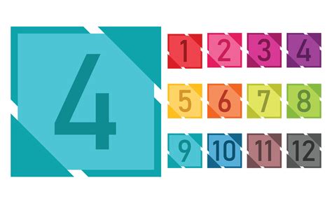 Flat Bullet Point Number Vector Png Isolated Design For Infographic And Business 9752767 Vector