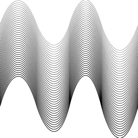 Premium Vector A Black And White Image Of A Curved Wave With The