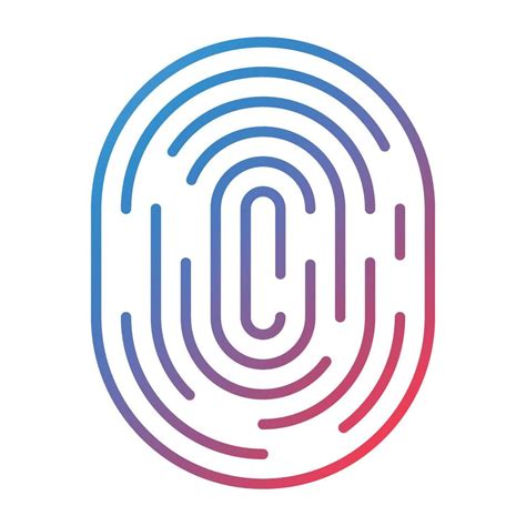 Fingerprint Line Gradient Icon 18720257 Vector Art At Vecteezy