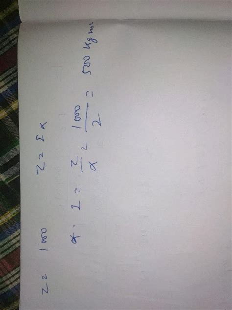A Torque Of Magnitude Nm Acting On A Body Produces An Angular Acceleration Rad S