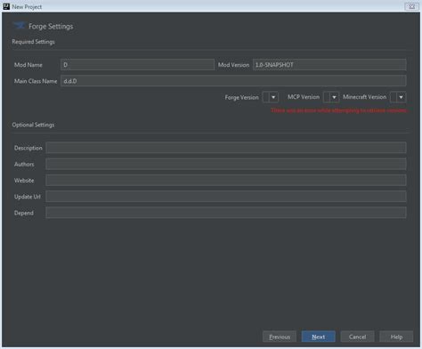 Forge Mod There Was An Error While Attempting To Retrieve Versions · Issue 660 · Minecraft Dev