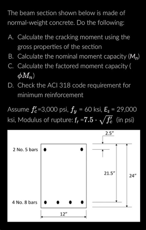 [solved] Reinforced Concrete Design The Beam Section Show