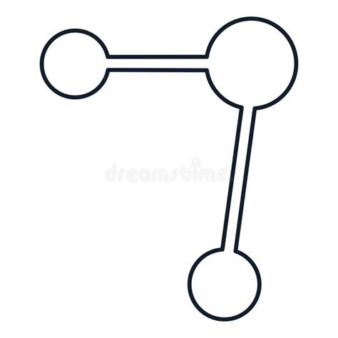 abstract particle interactions in outline style stock vector illustration of medicine system