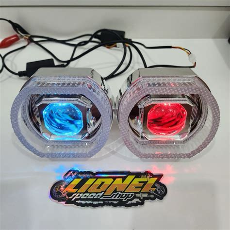 Biled Cr7 Ring Angel Eyes Rgb App Projector Projie Biled Cut Off Acrylic Shourd Plus Fan