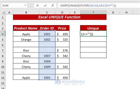 How To Use The Excel Unique Function To Extract Unique Values 20