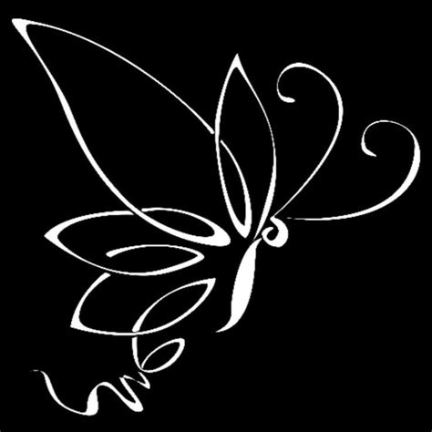 Black And White Butterfly Drawing