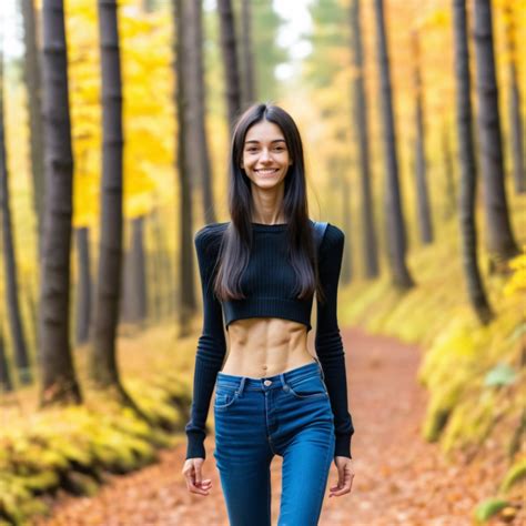 Skinny Hot Girl Hiking In The Woods By Detlevmolitov On Deviantart