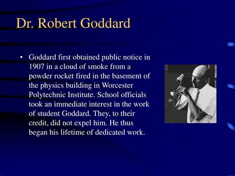 Ppt Aerospace Legend Dr Robert Goddard Powerpoint Presentation Free Download Id6205314