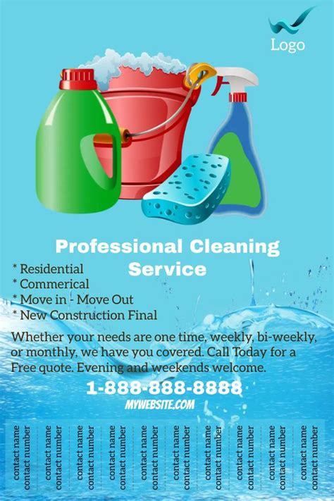 Professional Cleaning Business Pull Tab Template