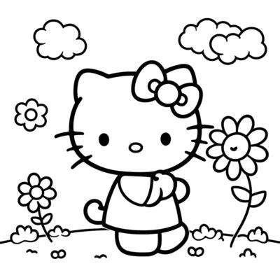 Hello Kitty Coloring Pages ᗎ Coloring Book Coloring Template