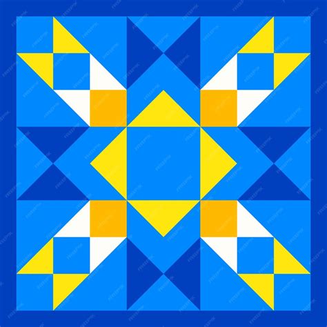 Premium Vector Abstract Geometric Star Pattern Inspired By Duvet Quilting