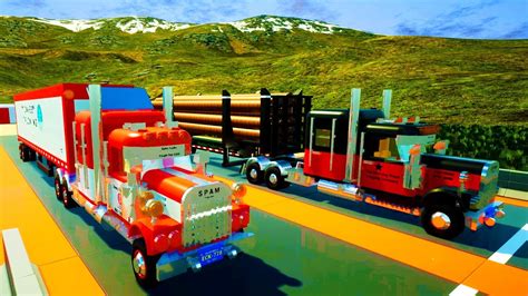 The Most Explosive Semi Truck Drag Race Ever Brick Rigs Multiplayer