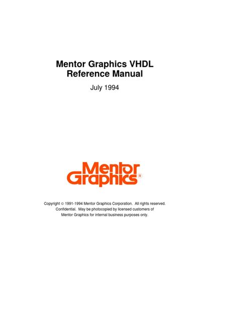 Vhdl Reference Manual Pdf Vhdl Scope Computer Science