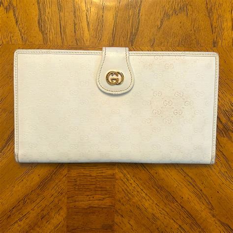 Vintage Gucci Monogram Tri Fold Leather Wallet Gem