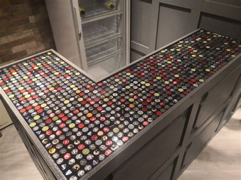 Epoxy Resin Bottle Cap Bar Top