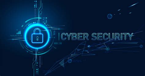 개인 개인 정보 보호 데이터 보호 및 데이터 보안을 위한 사이버 보안 개념 설계 파란색 배경에 키홀 아이콘이 있는 자물쇠 네트워크 보안에 대한 스톡 벡터 아트 및 기타