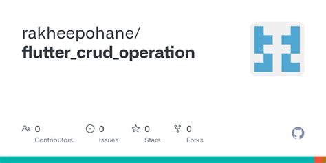 GitHub Rakheepohane Flutter Crud Operation