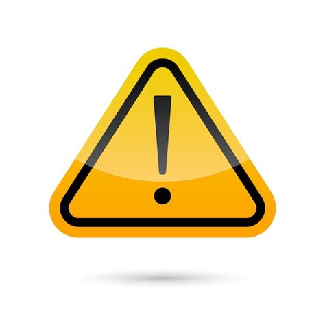 Premium Vector Warning Sign Yellow
