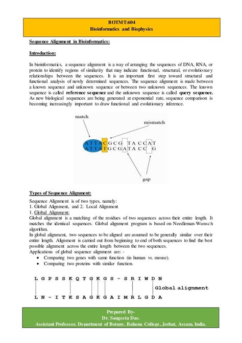 Bioinformaticssequence Analysis